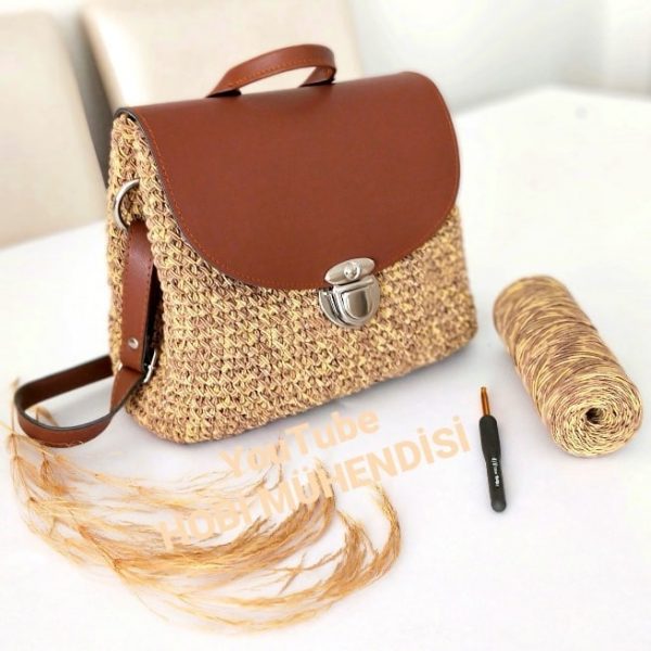 Crochet Bag with Leather Pattern - Crochet by mery