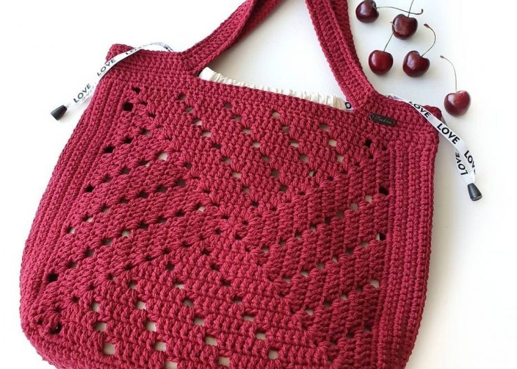 Crochet Bag with Leather Pattern - Crochet by mery